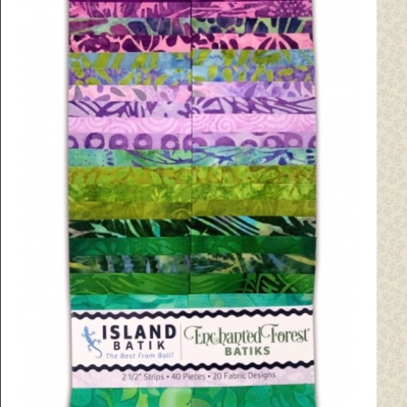 Island Batik | Other | Enchanted Forest Island Batik Cotton Strips ...